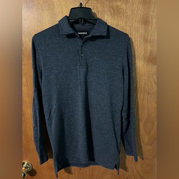 Bonobos | Shirts | Mens Dark Gray Bonobos Long Sleeve Polo Shirt | Poshmark